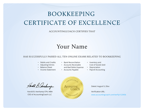 Bookkeeping | Outline | AccountingCoach
