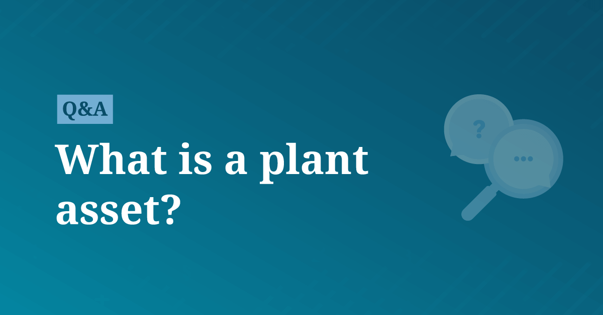 What is a plant asset?