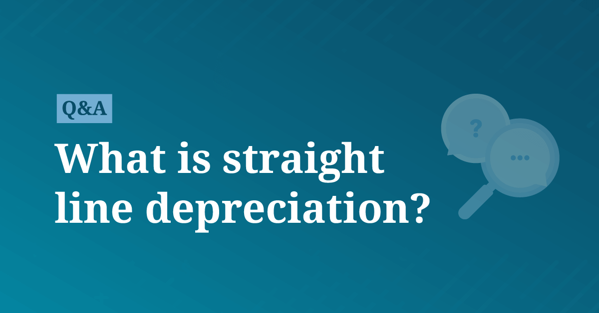 What is straight line depreciation?
