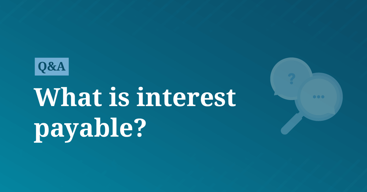 What is interest payable?