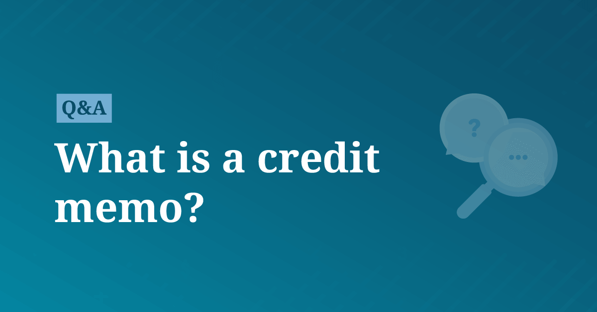 What is a credit memo?