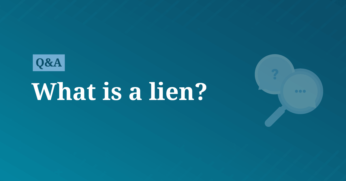 What is a lien?
