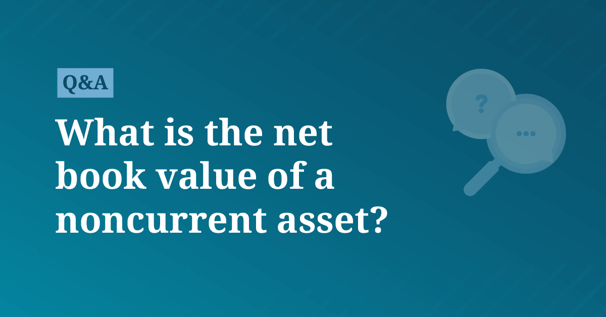 What is the net book value of a noncurrent asset?