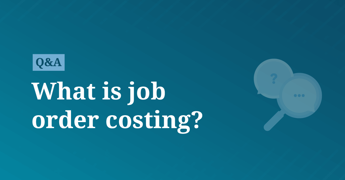 What is job order costing?