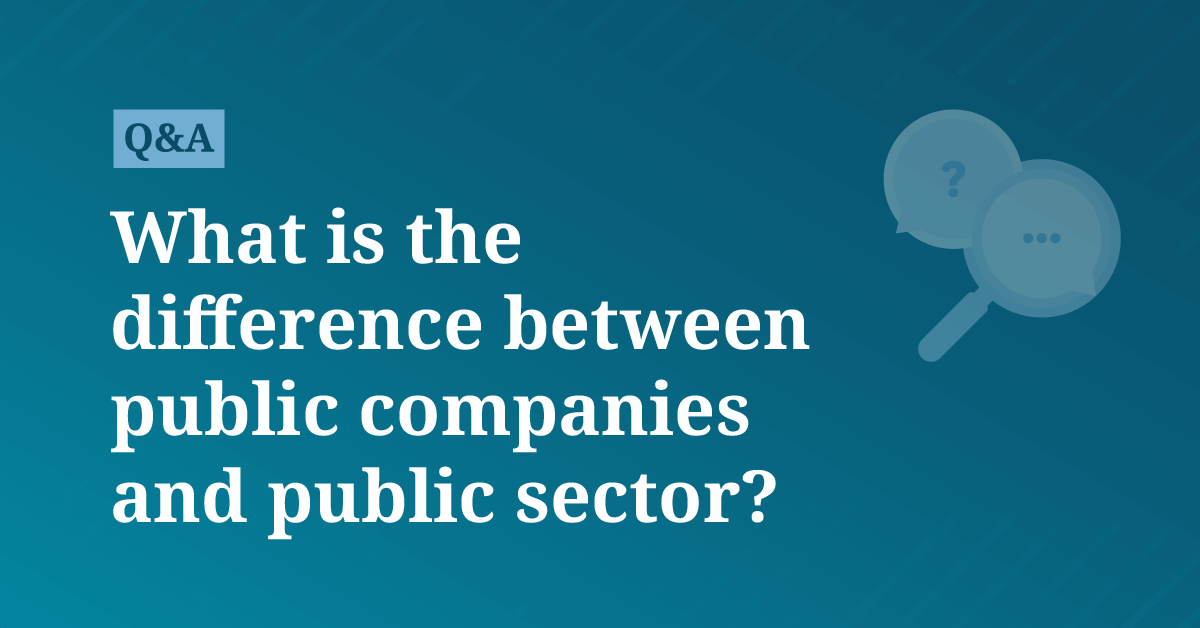 What is the difference between public companies and public sector?