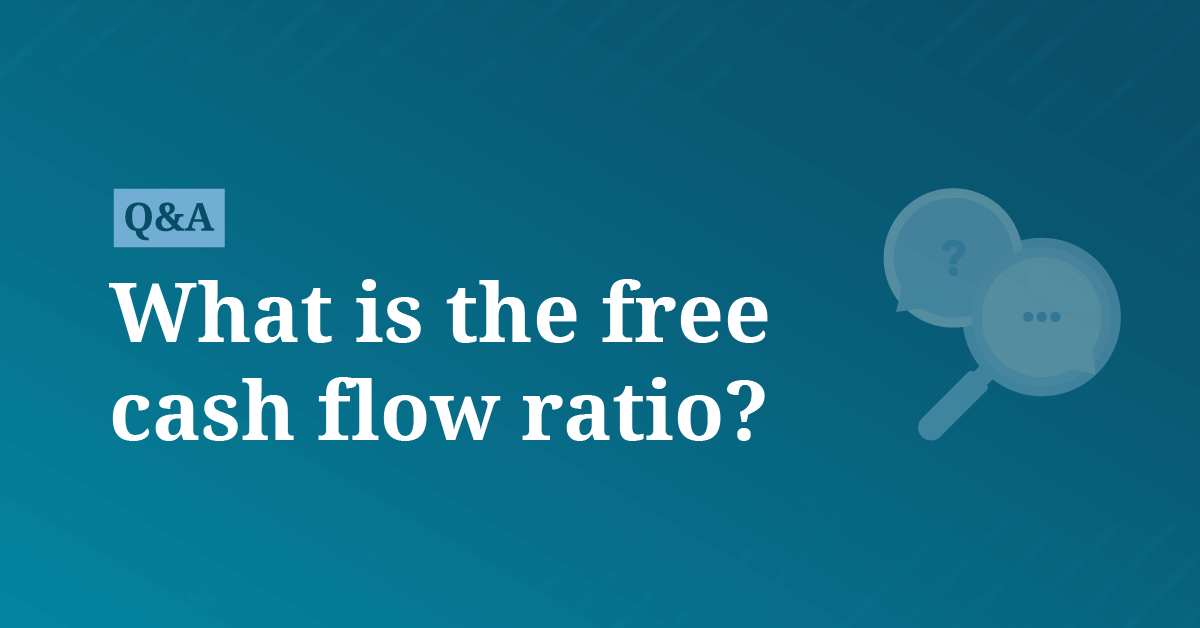 What is the free cash flow ratio?