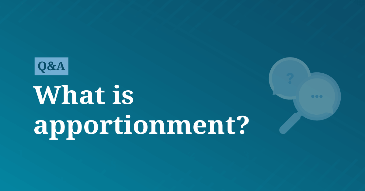 What is apportionment?